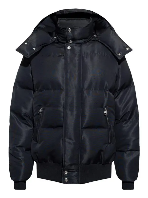 Alexander McQueen Zip Up Hooded Puffer Jacket - Black