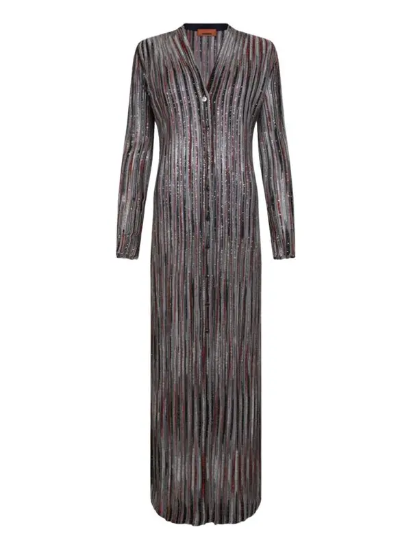 Missoni Striped V-neck Cardigan - Black