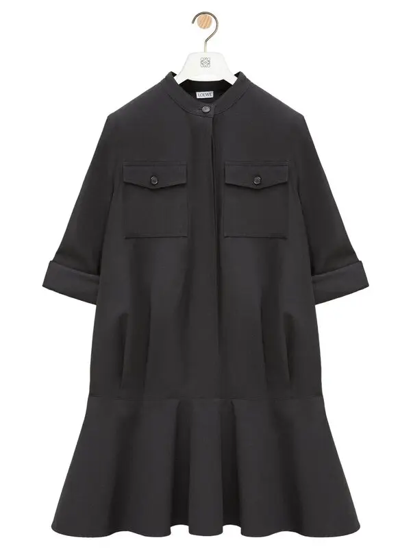 Loewe Cotton Shirt Dress - Black