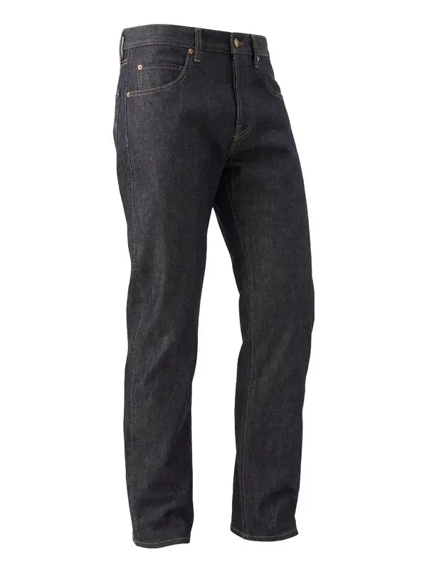 Gucci Tapered Denim Trousers With Horsebit Detail - Blue
