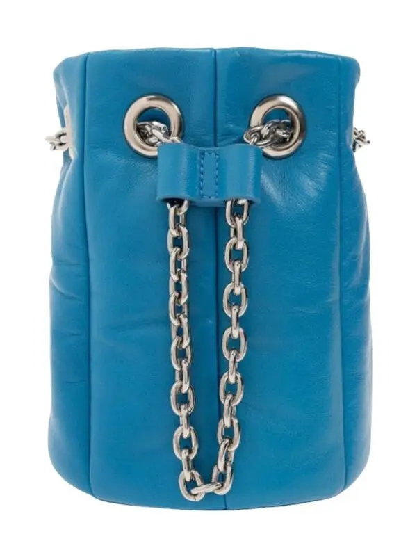 STAND STUDIO Yvette Chain-linked Bucket Bag - Blue