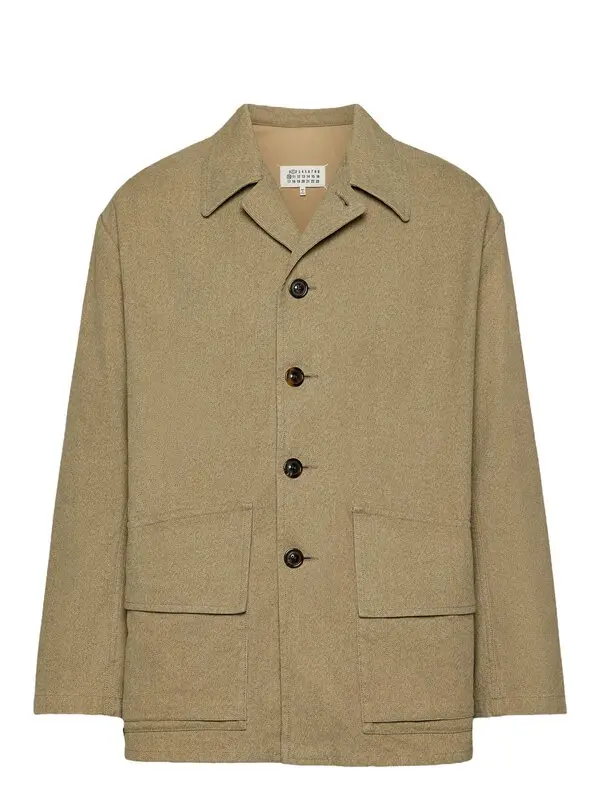 MAISON MARGIELA Cotton Caban Jacket - Sand