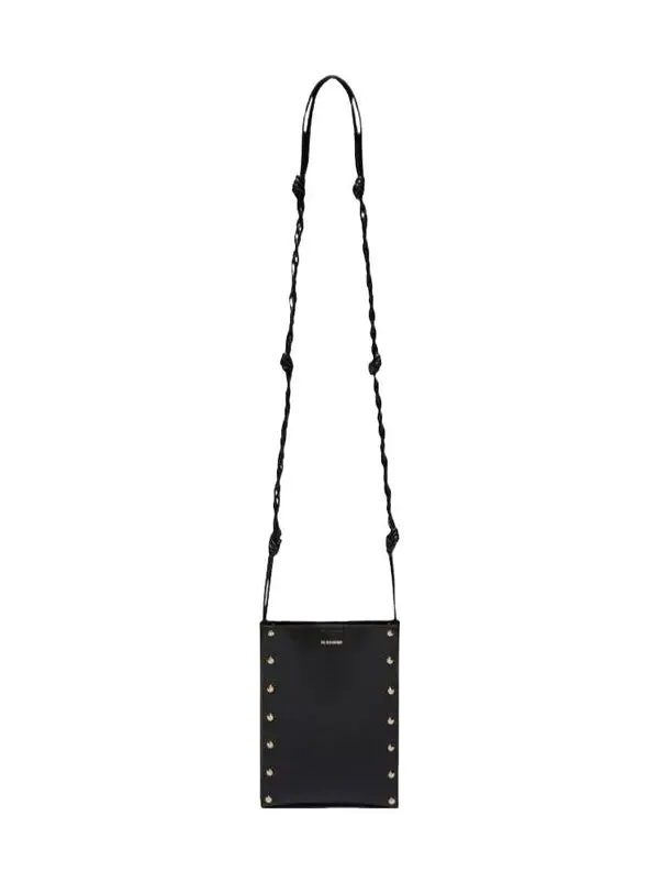 JIL SANDER Stud Embellished Shoulder Bag - Black