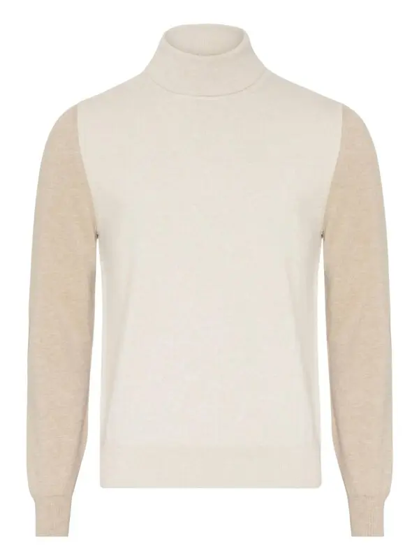 MAISON MARGIELA Two-toned Knitted Jumper - White