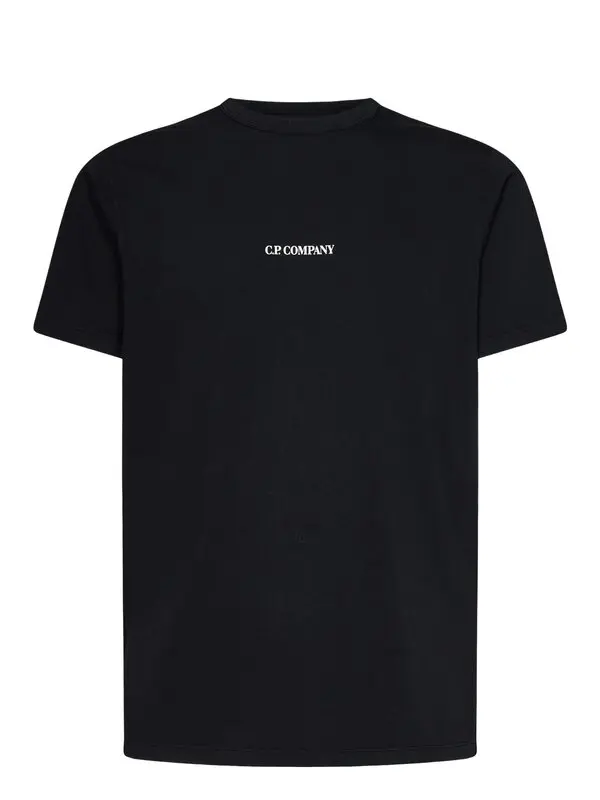 C.P. COMPANY Logo-print Cottont-shirt - Black