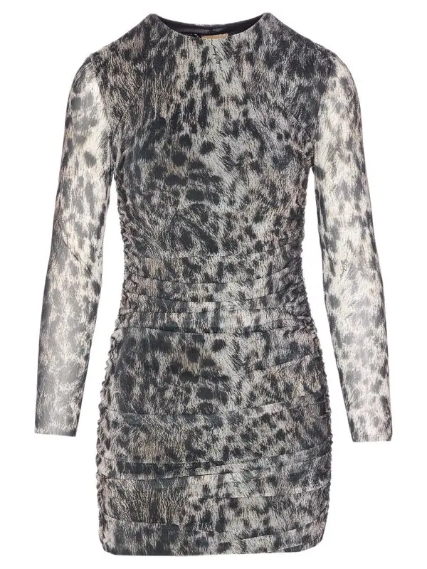 ANIYE BY Hyena Judy Leopard Print Dress - Gray