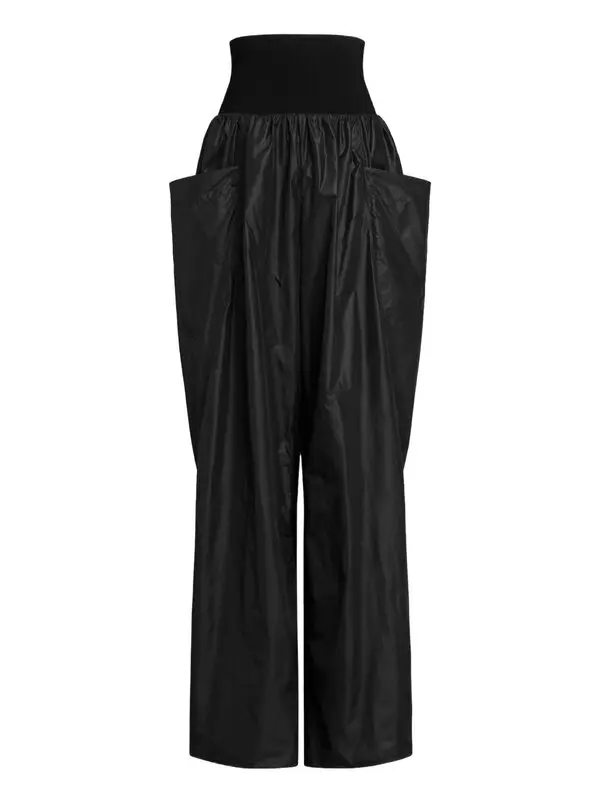 Alaïa High-waisted Wide-leg Pants - Black