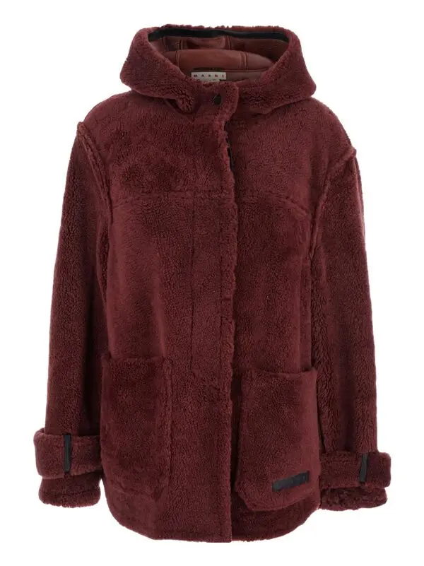 Marni Long Sleeve Hooded Jacket - Brown