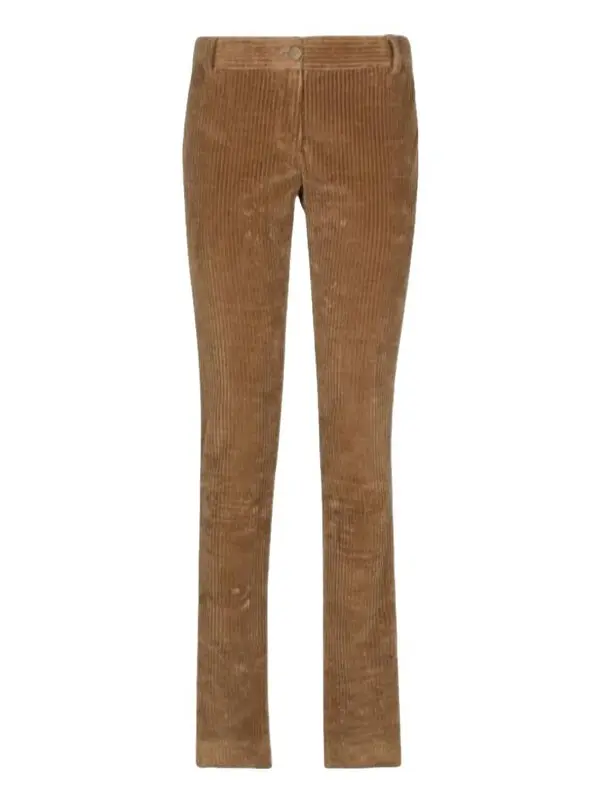 Dolce & Gabbana Flared Corduroy Trousers - Brown