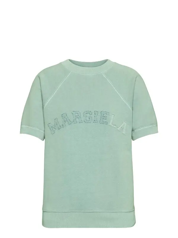 MAISON MARGIELA Short Sleeve Sweatshirt - Baby Blue
