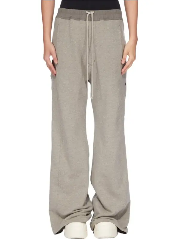 Rick Owens Wide-leg Drawstring Pants With Snap Details - Nude