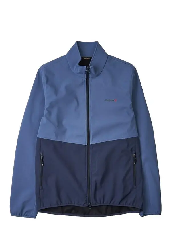 Barbour Long-sleeved Casual Jacket With Logo Detailing - Blue