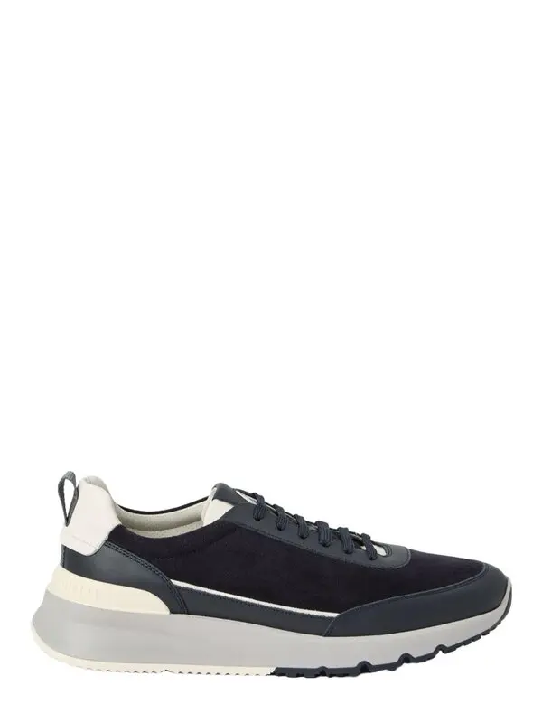 Brunello Cucinelli Logo Embossed Lace-up Sneakers - Black