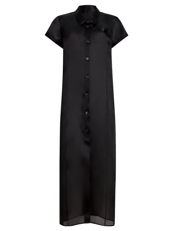 Khaite Effy Short-sleeved Shirtdress - Black