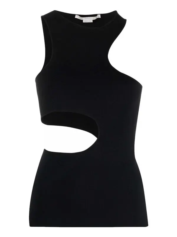 Stella McCartney Cut-out Crewneck Tank Top - Black
