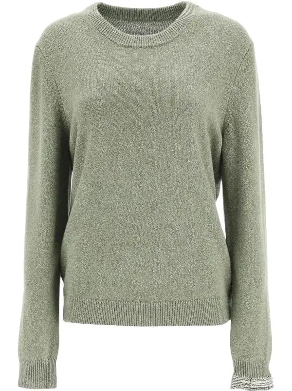 MAISON MARGIELA Crewneck Jumper With Contrast Detailing - Gray