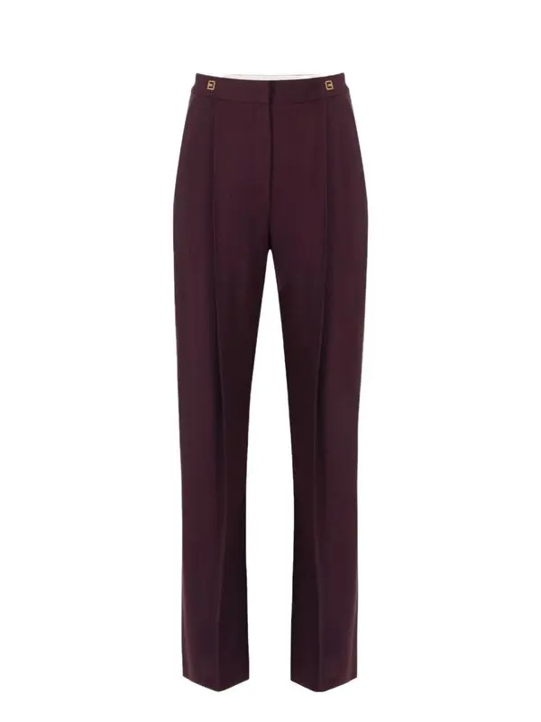 Elisabetta Franchi High-waisted Tailored Trousers - Merlot