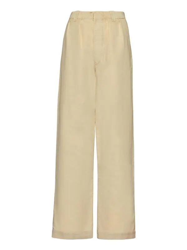 MAISON MARGIELA High Waist Wide Leg Jeans - Nude