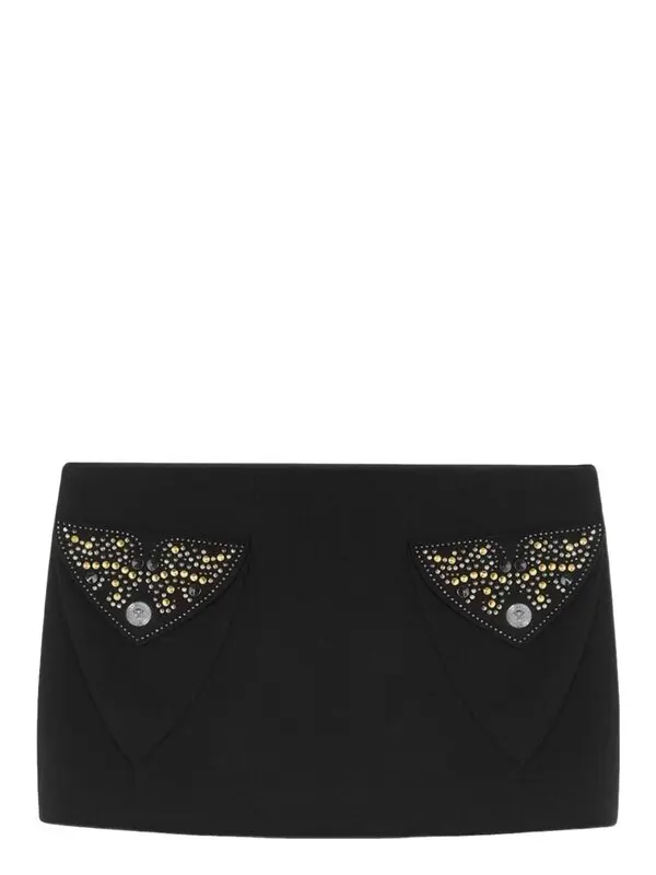 Versace Embellished Mini Skirt - Black