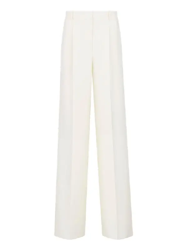 Dior Flared Tailored Trousers - White