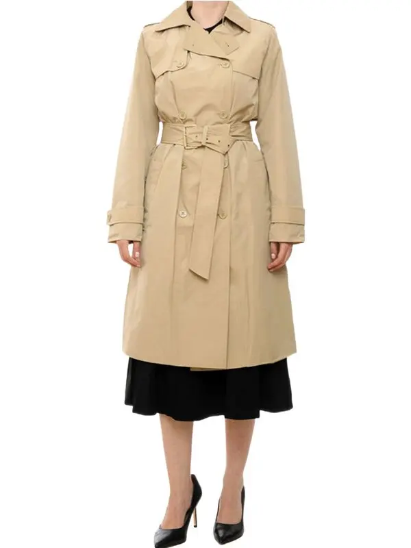 Michael Kors Belted Double-breasted Trench Coat - Khaki