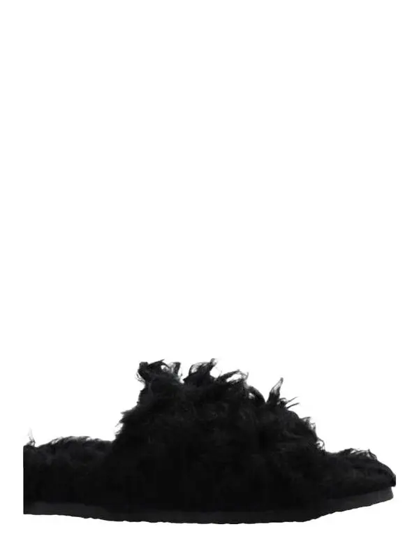 Red Valentino Teddy Slides - Black