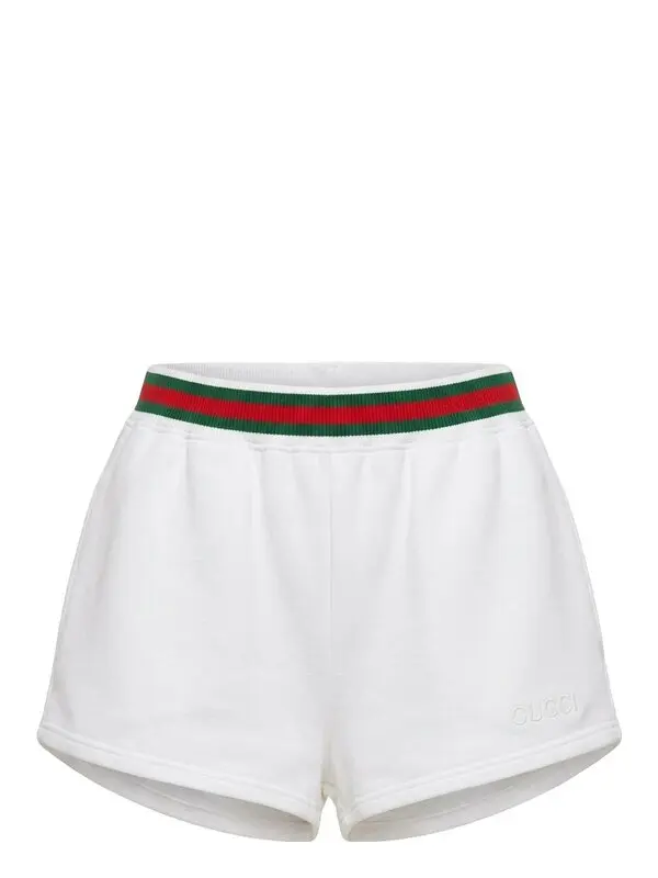 Gucci Logo Waistband Shorts - White