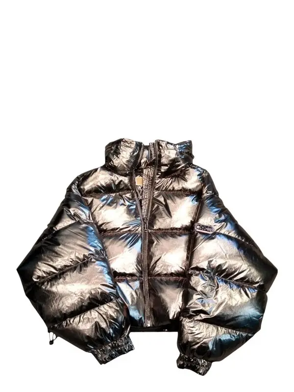 Michael Kors Metallic Effect Puffer Jacket - Black