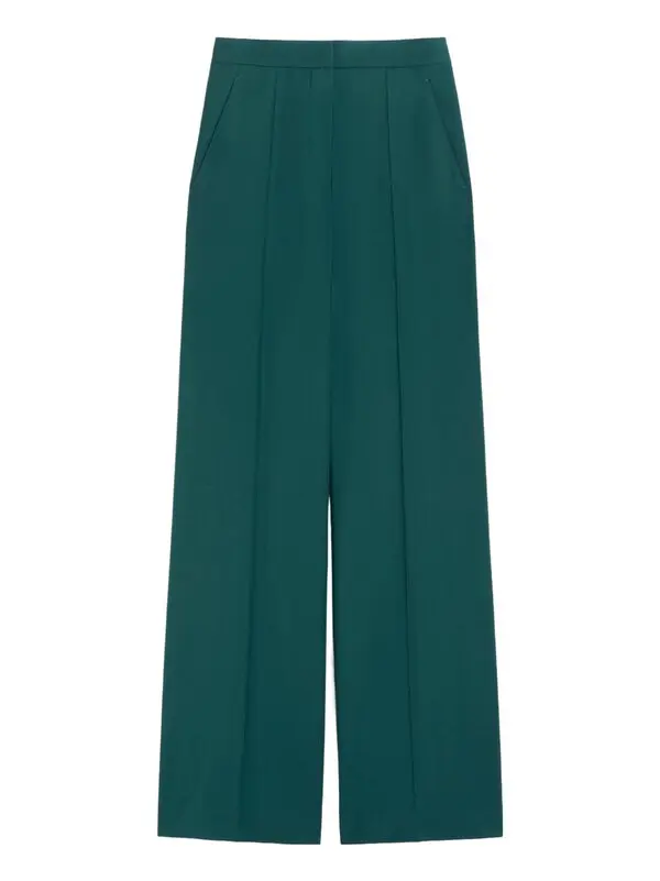 Max Mara Fernet Palazzo Pants - Dark Green