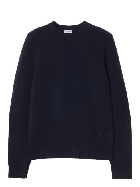 Burberry Jacquard Knitted Crewneck Jumper - Silhouette Blue