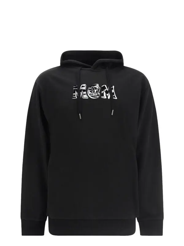 Mcm Logo-printed Drawstring Hoodie - Black