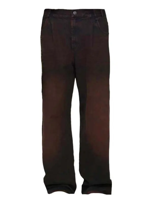 SONG FOR THE MUTE Les Olympiades Pleated Jeans - Black
