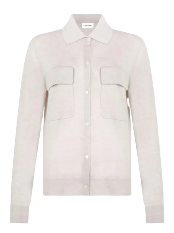 P.a.r.o.s.h Buttoned Patch-pocket Cardigan - Beige