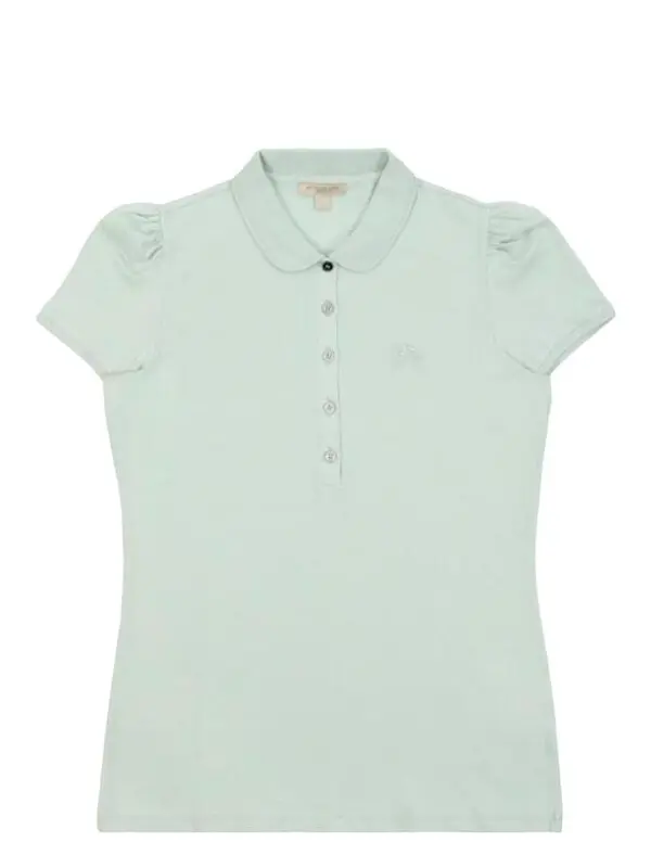 Burberry Logo Short Sleeve Polo Shirt - Green