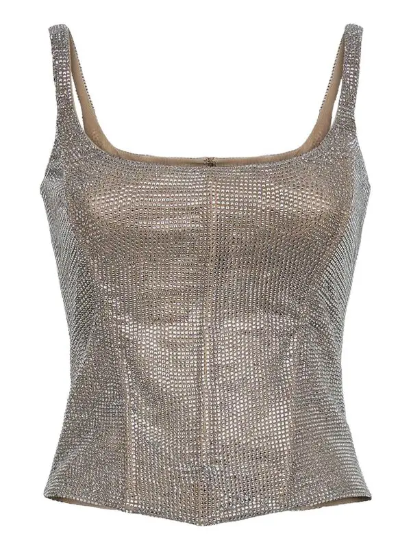 Giuseppe Di Morabito Embellished Bustier Top - Gray