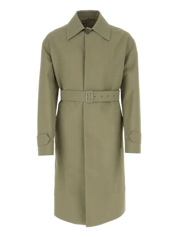 JIL SANDER Belted Long-sleeved Coat - Gray