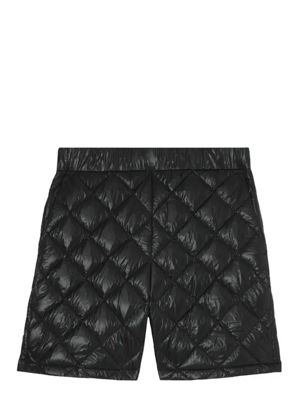 Burberry Diamond Quilted Shorts With Drawstring Waist - Black