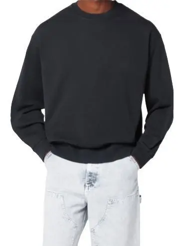 Carhartt Work In Progress Crewneck Sweatshirt With Distressed Finish - Black