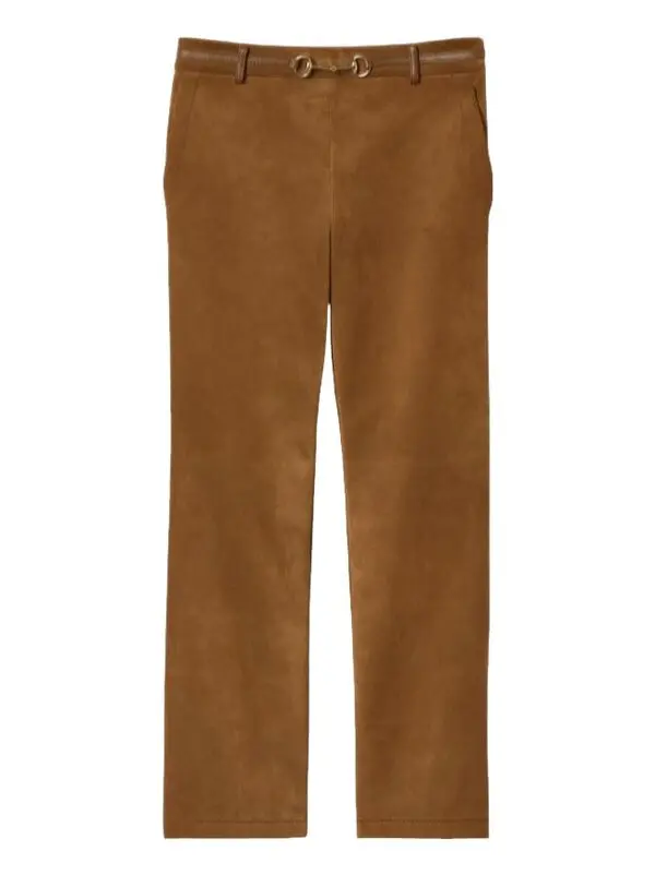 Gucci Horsebit Cropped Pants - Brown