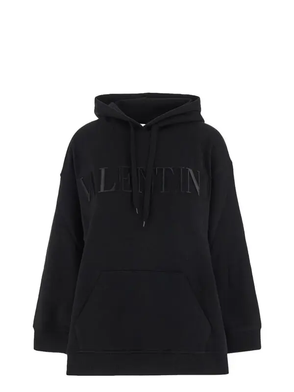 Valentino Garavani Oversized Logo Hoodie - Black
