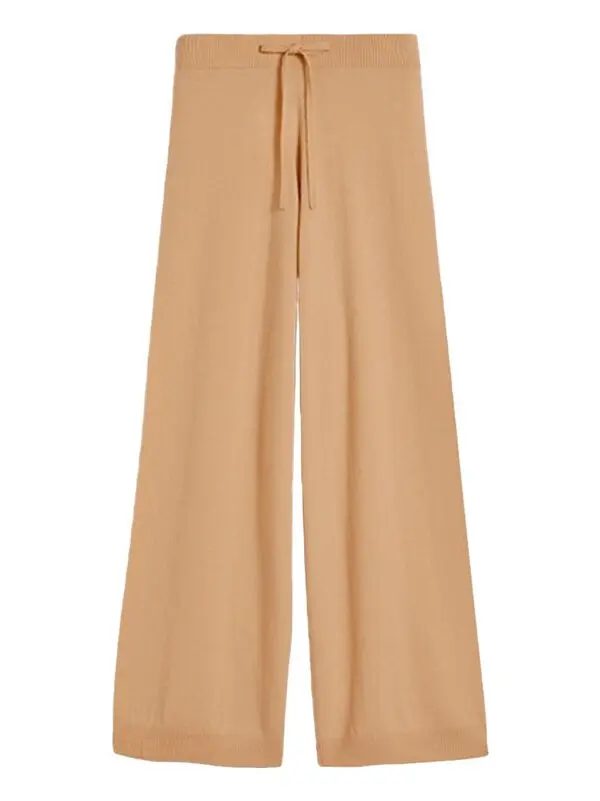 Max Mara Wide Leg Drawstring Trousers - Camel