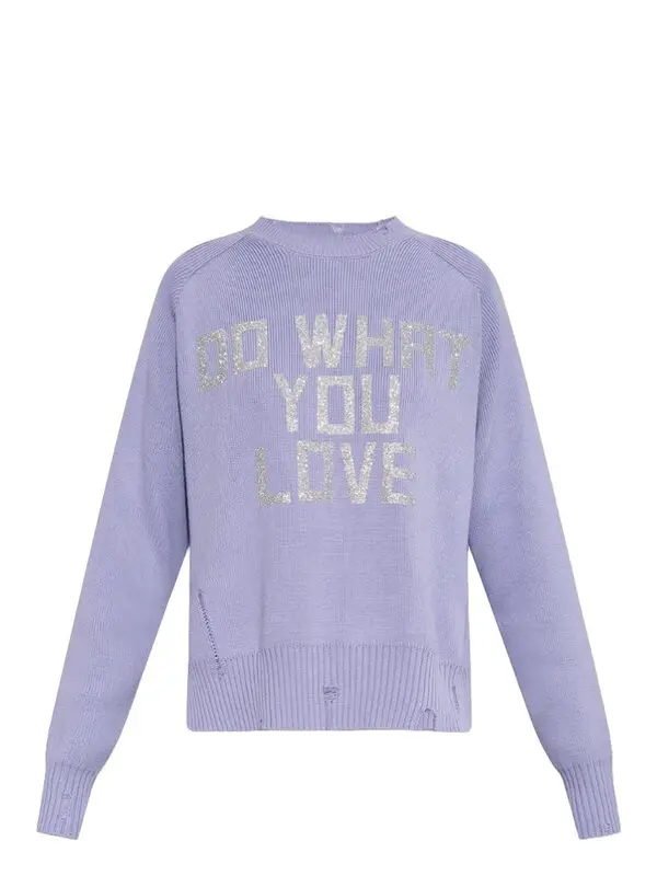 GOLDEN GOOSE Pullover With Distressed Finish - Blue