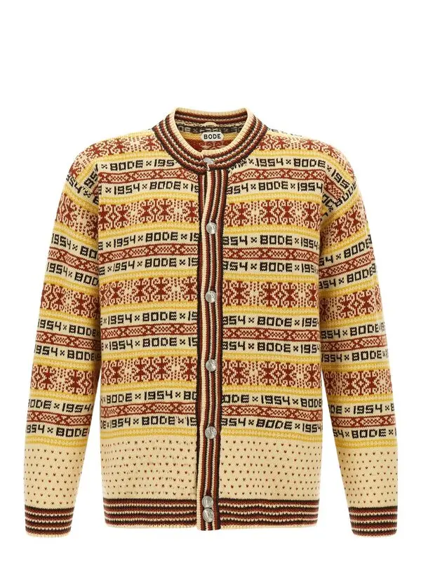 BODE Marzipan Jacquard Cardigan - Multi