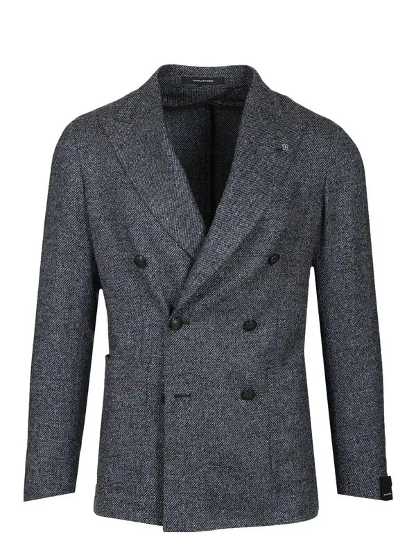 Tagliatore Double-breasted Blazer With Notched Lapel - Grey
