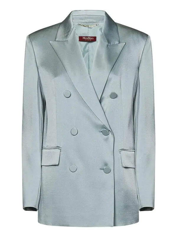 Max Mara Teiera Double-breasted Blazer - Gray