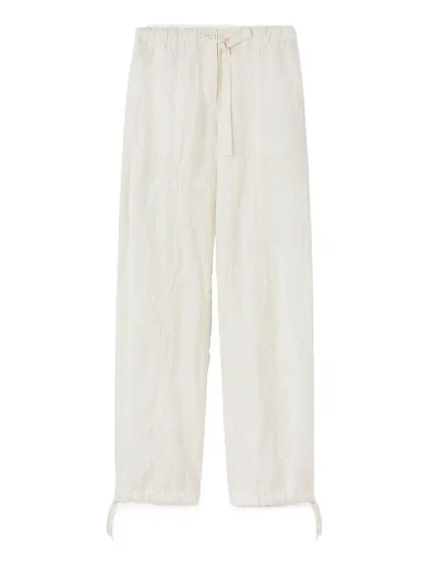 JIL SANDER Wide-leg Drawstring Trousers - White