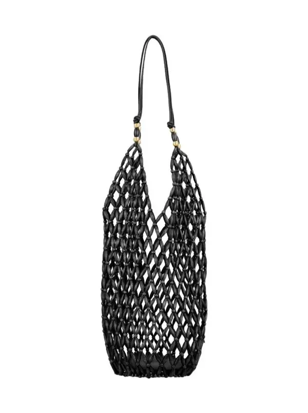 Saint Laurent Logo Plaque Shoulder Bag - Black