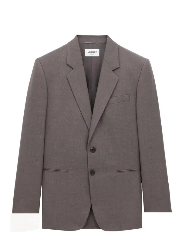 Saint Laurent Single-breasted Notched Lapel Jacket - No