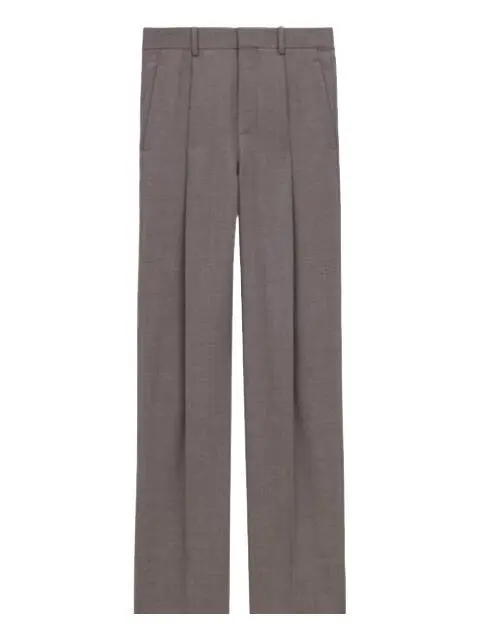 Saint Laurent High Waist Twill Pants - Walnut Brown