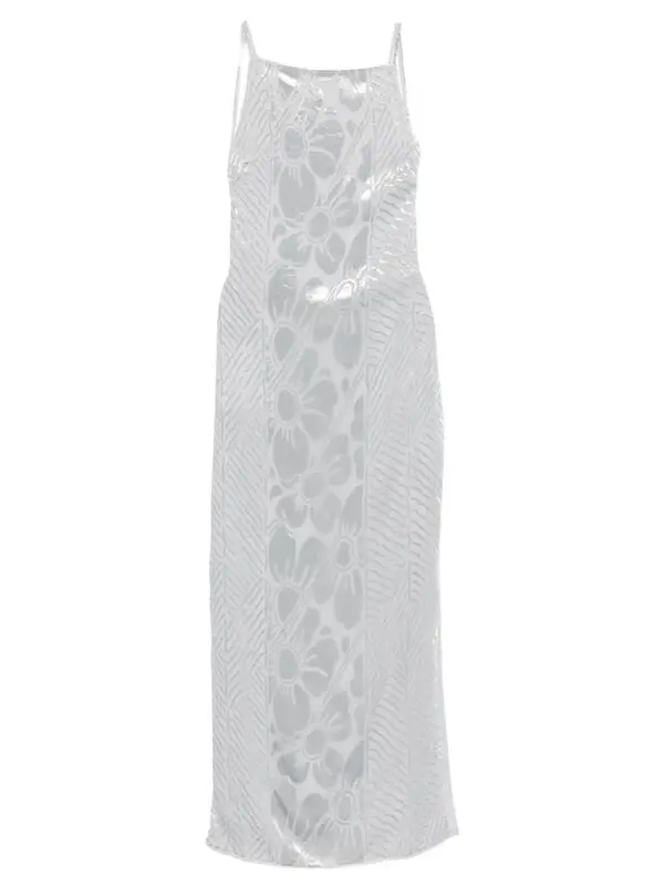 SIR. Sleeveless Square Neck Gown - Silver